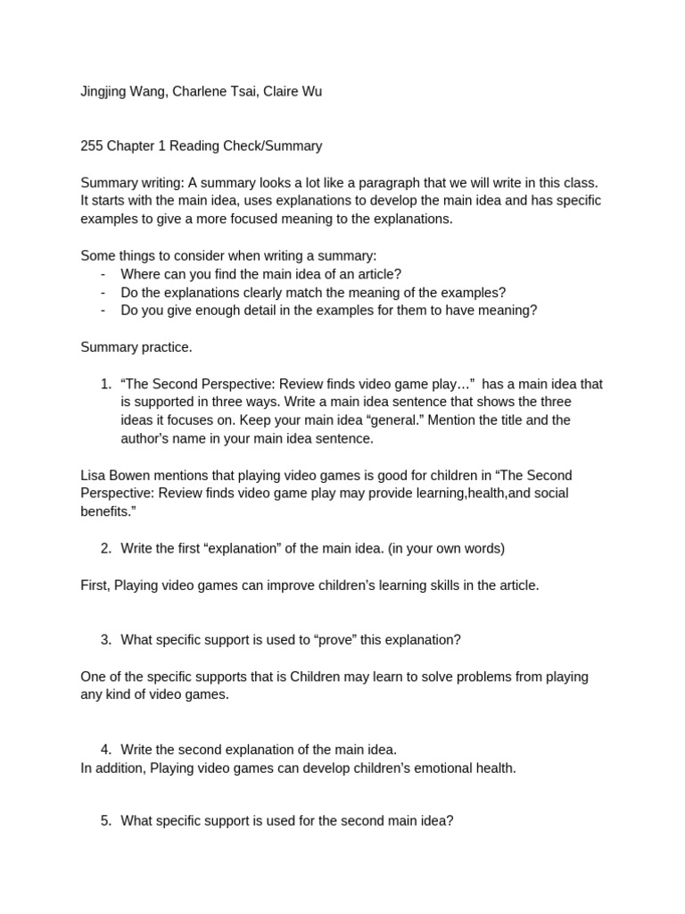 Summary Writing Techniques for Articles | PDF