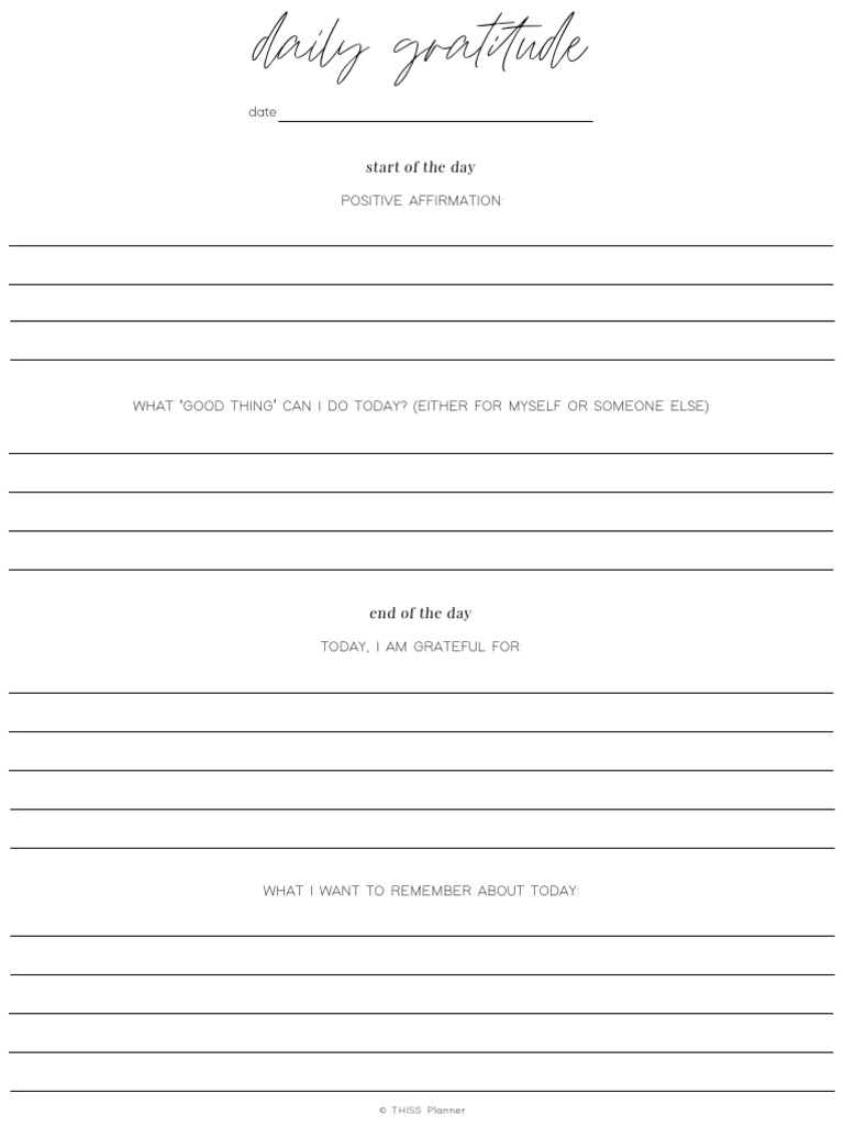 Free Daily Gratitude Insert PDF | PDF