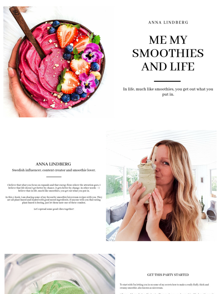 Plant-Based Smoothie Recipes Guide | PDF | Smoothie | Blender