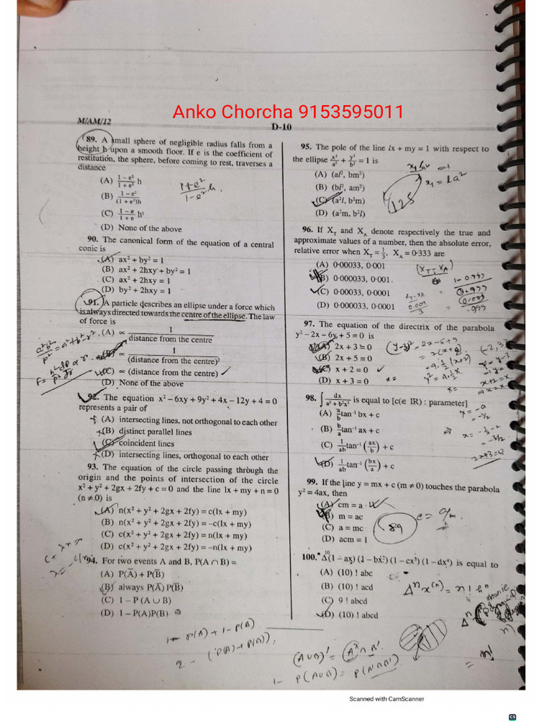 Math Previous Qsn Psc Ssc | PDF
