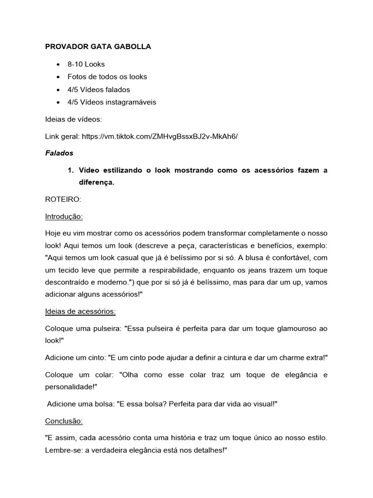 Provador Gg | PDF | Saia