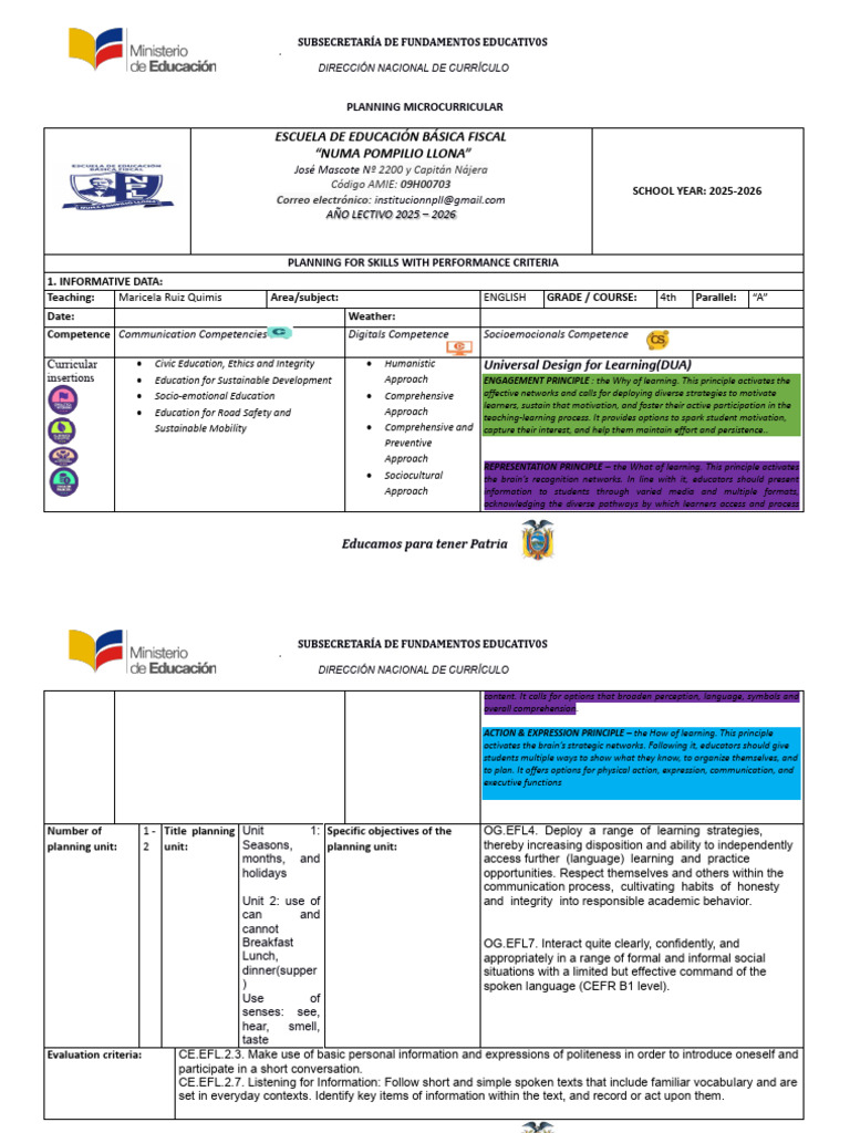 English Pud 4th Grade 2025 | PDF | Reading Comprehension | English As A ...
