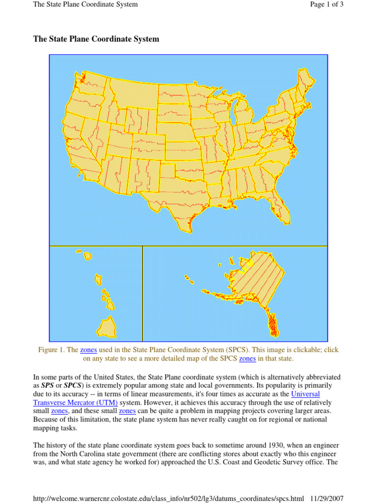 Understanding State Plane Coordinate System | PDF | Geographic Data And ...
