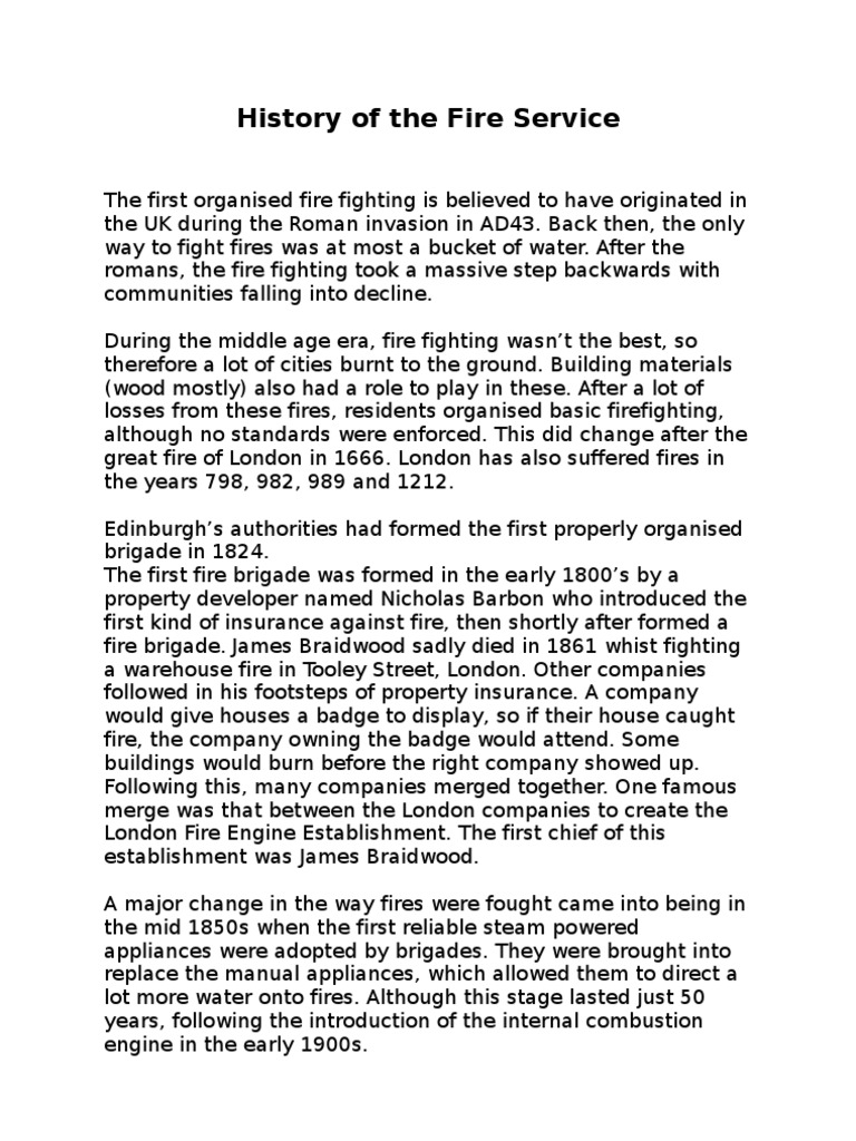 History of the Fire Service | Firefighter | Firefighting