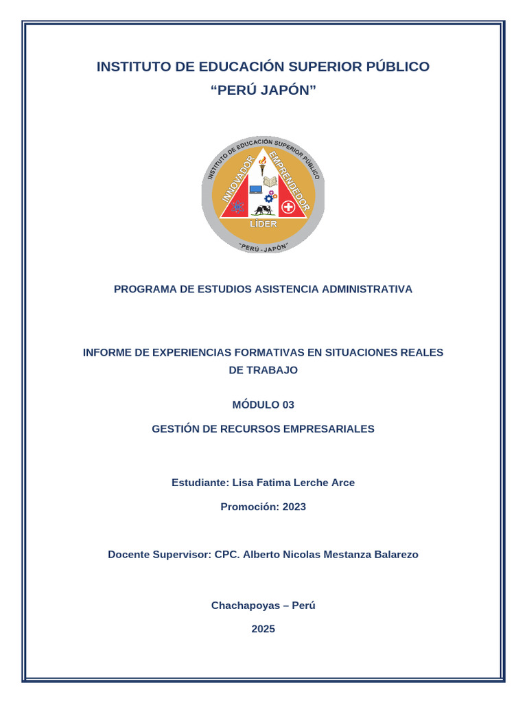 Módulo_03-GESTIÓN_DE_RECURSOS_EMPRESARIALES | PDF | Iniciativa empresarial | Perú