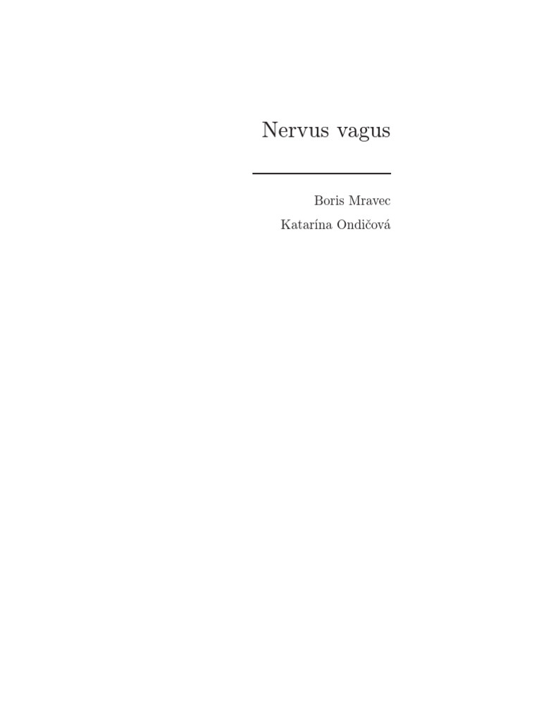Nervus Vagus Cierno Biele Web | PDF
