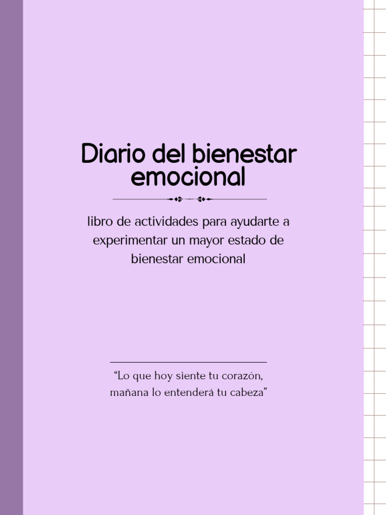 Diario de Bienestar Emocional y Actividades | PDF
