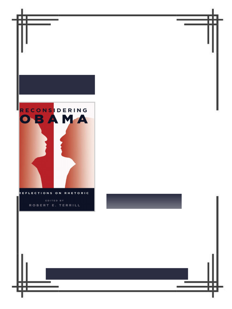Reconsidering Obama Reflections on Rhetoric Frontiers in Political ...