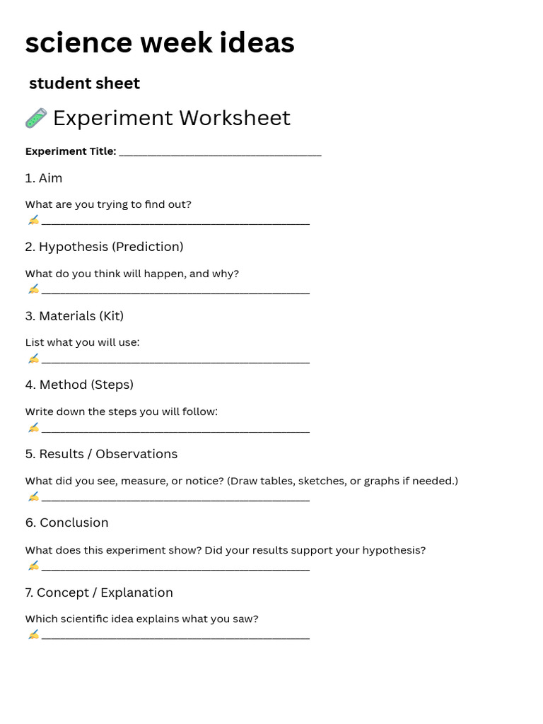 Science Week Ideas 1 1 | PDF | Drink | Syrup