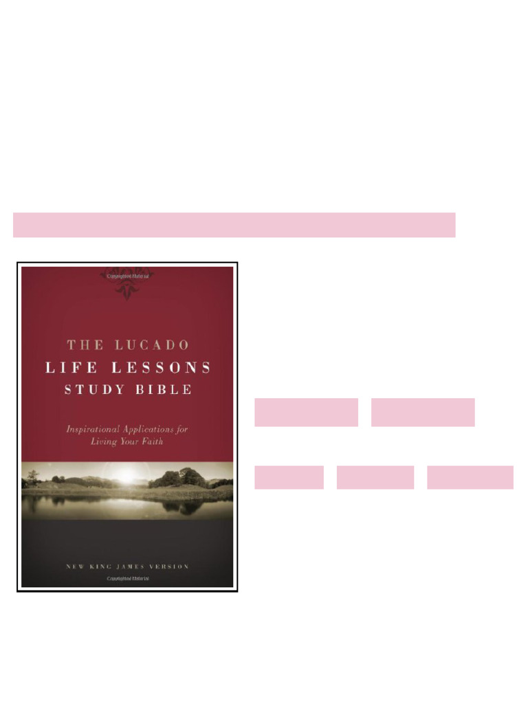 (Ebook) The Lucado Life Lessons Study Bible, NKJV: Inspirational ...