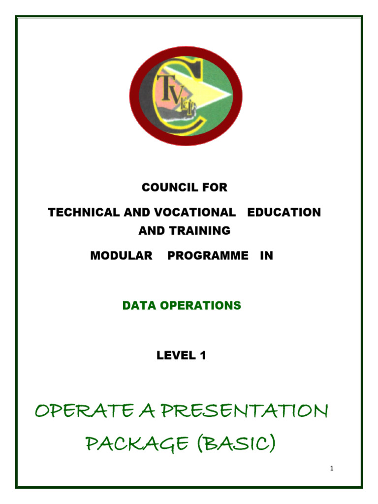 Operate a presentation package (basic) - Copy | PDF | Window (Computing ...
