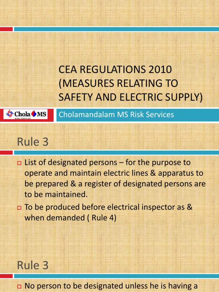 CEA Safety Regulations 2010 Overview | PDF | Safety | Electricity