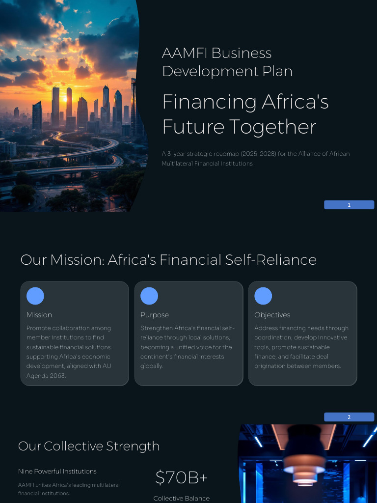 AAMFI 2025-2028 Development Plan | PDF | Infrastructure | Africa