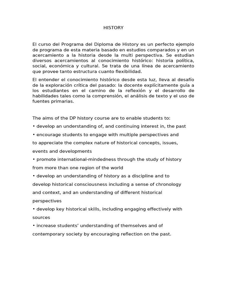 IB - HISTORY (Presentation) | PDF