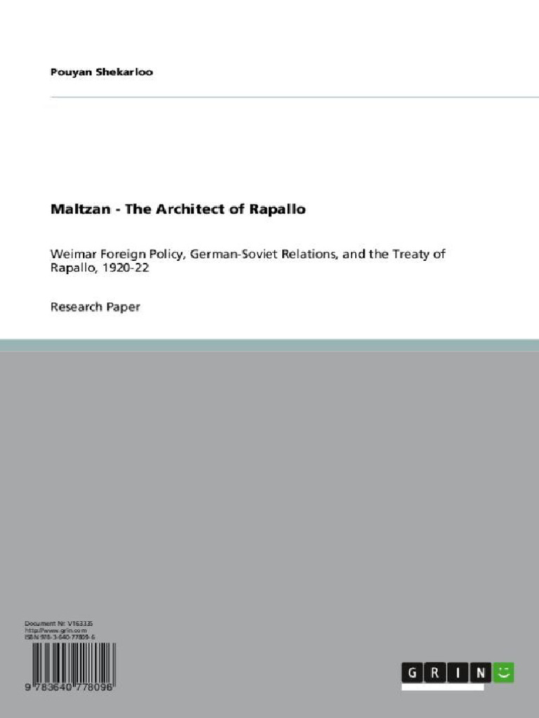 Weimar Foreign Policy: German-Soviet Relations | PDF | German Empire ...