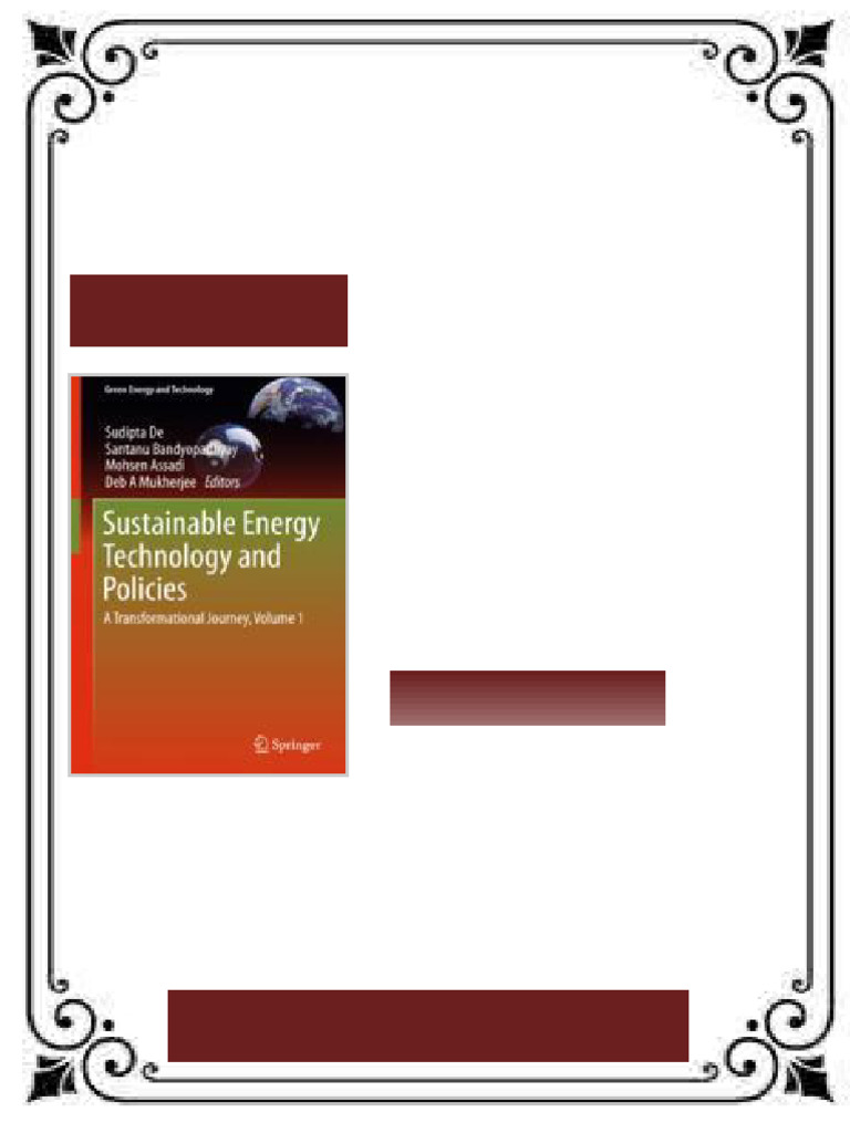 Sustainable Energy Technology and Policies A Transformational Journey ...