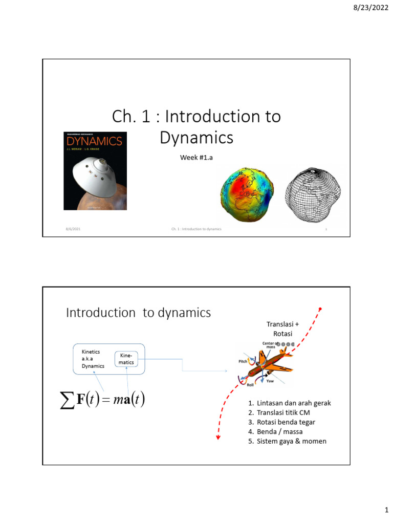 Introduction to Dynamics Overview | PDF | Mathematics | Geometry