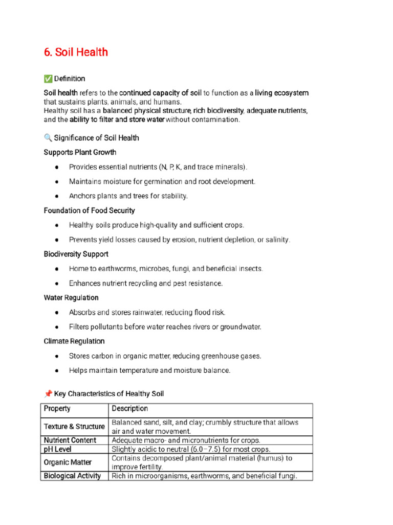 Soil Notes | PDF