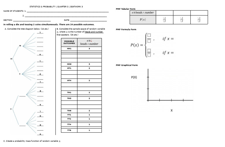 SEATWORK 3 | PDF | Random Variable | Statistical Models