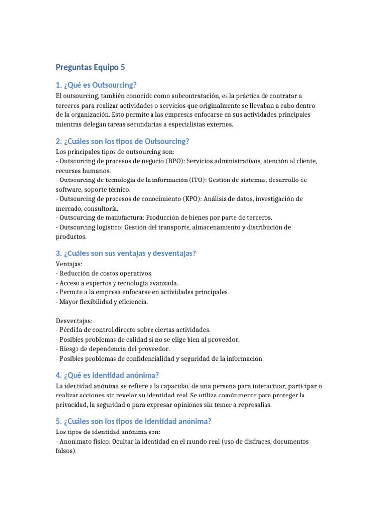 Gómez Piñón Cristhian Isaac,CV,Preguntas 5to equipo | PDF