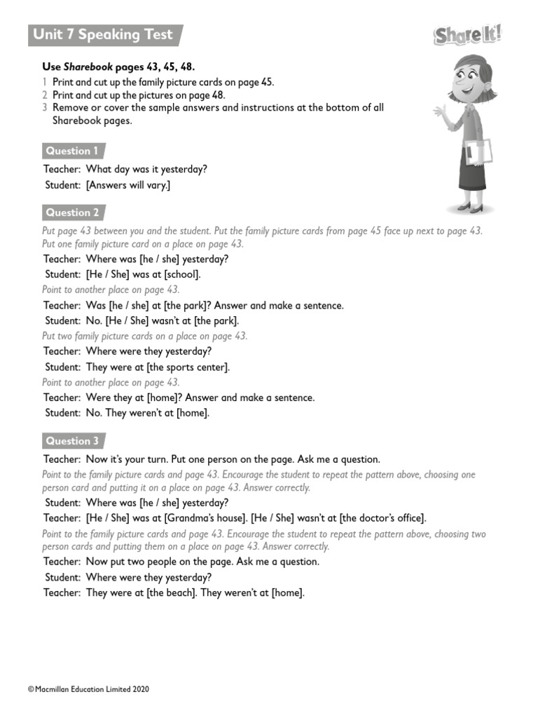 Family Picture Card Speaking Activity | PDF