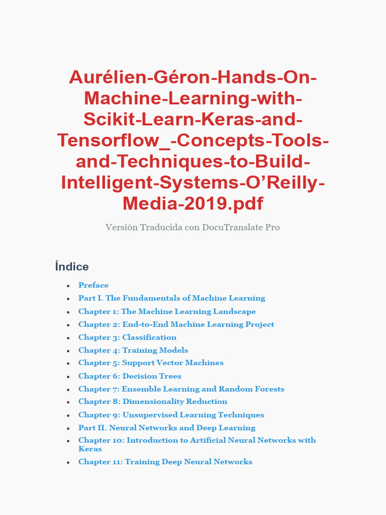 Aurélien Géron Hands on Machine Learning With Scikit Learn Keras and ...