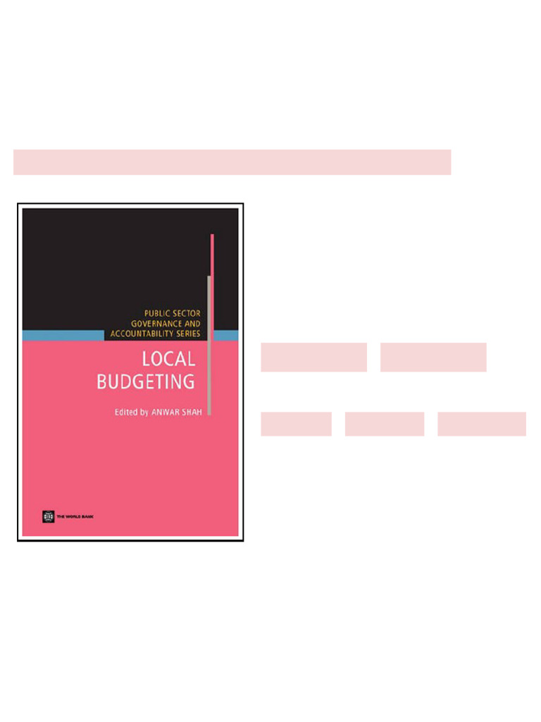 Local Budgeting Anwar Shah - ebook and textbook resources | PDF ...