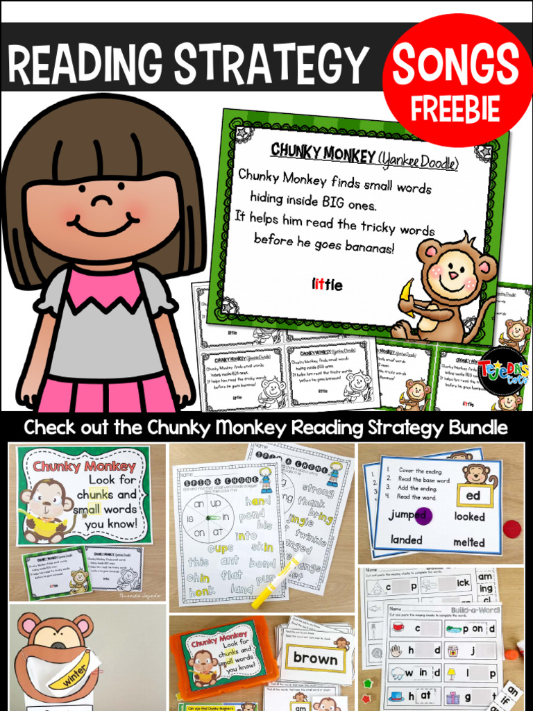 FREEChunkyMonkeyReadingStrategySong-1 | PDF | Learning