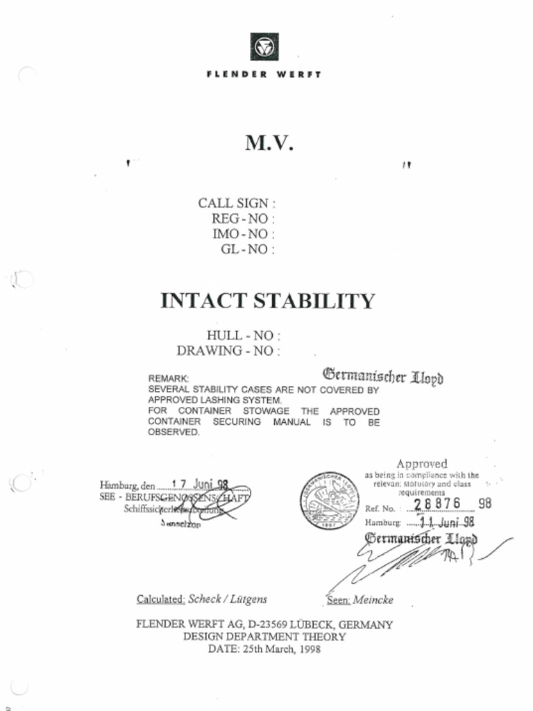 008.16 Intact Stability Booklet | PDF