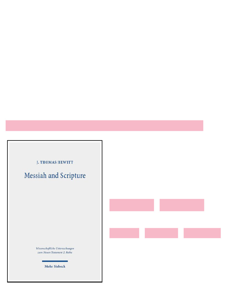 (Ebook) Messiah and Scripture: Paul's "in Christ" Idiom in Its Ancient ...