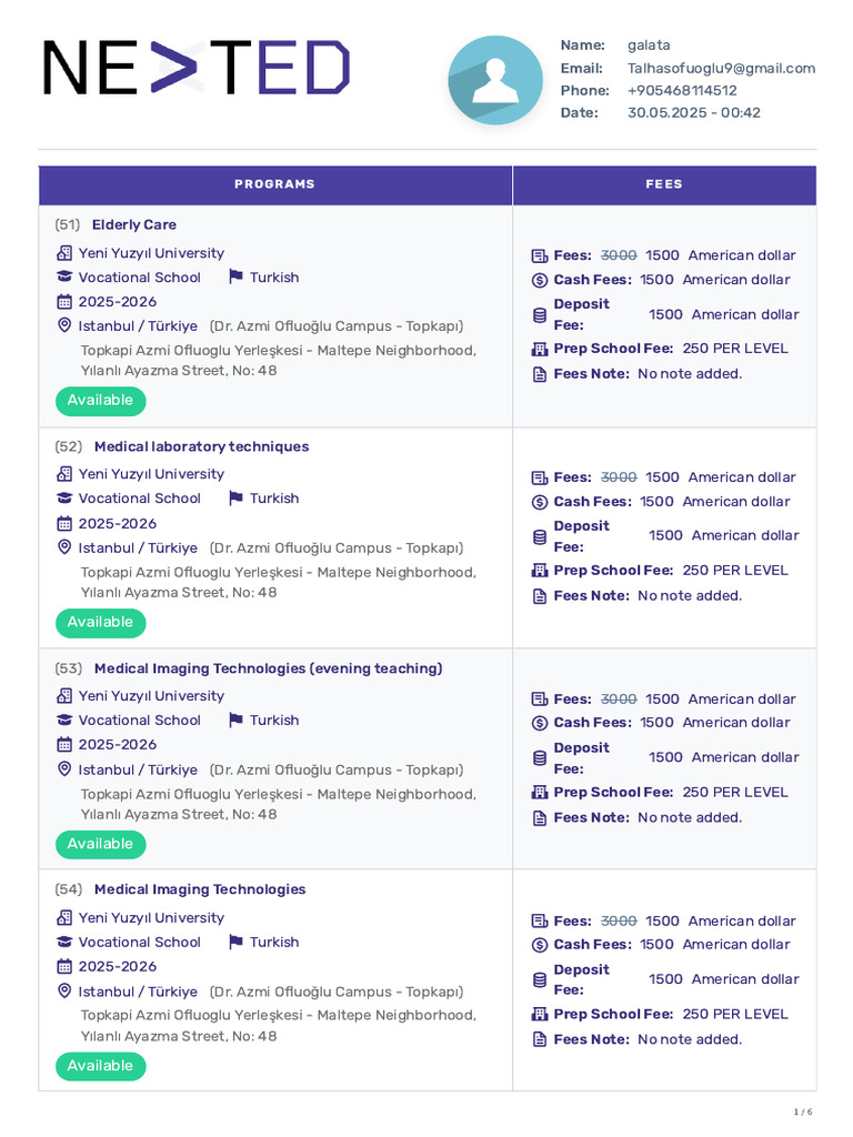Programs_30-05-2025_00-42-57 | PDF | Istanbul | Health Sciences