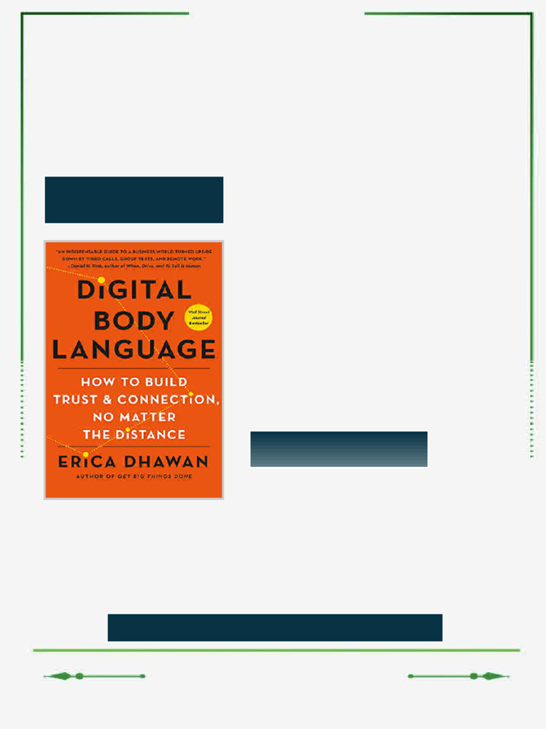 Digital Body Language How to Build Trust and Connection No Matter the ...