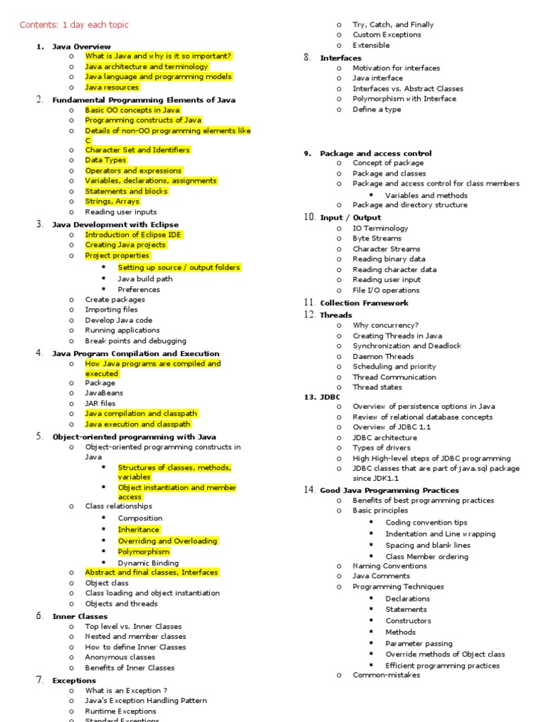 Core Java Training | PDF | Class (Computer Programming) | Java (Programming Language)