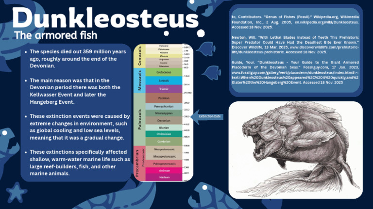 Dunkleosteus: Extinction and History | PDF