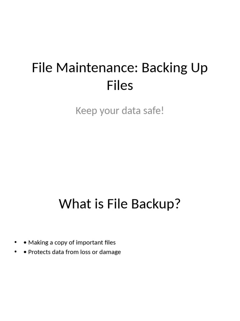 Essential Guide to File Backup Methods | PDF