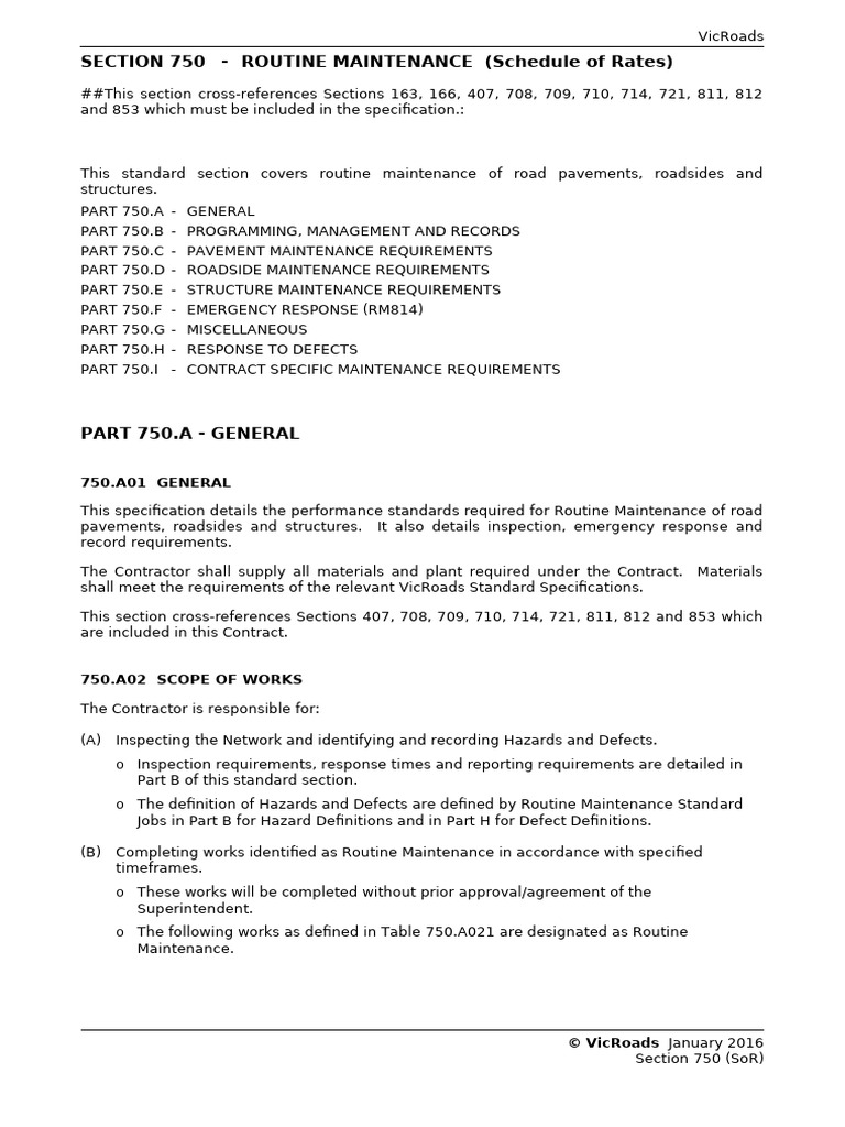 Routine Road Maintenance Standards | PDF | Road | Road Surface