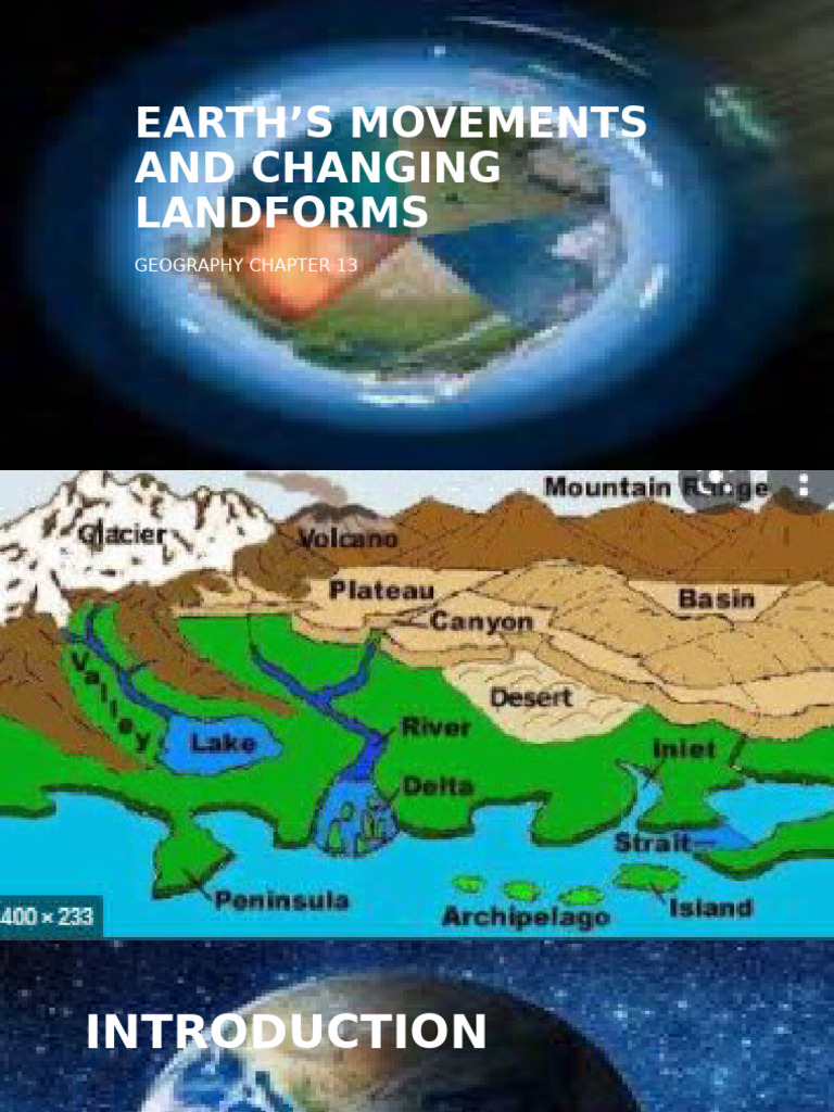 Earths Movements and Changing Landforms (1) | PDF | Volcano | Fault ...
