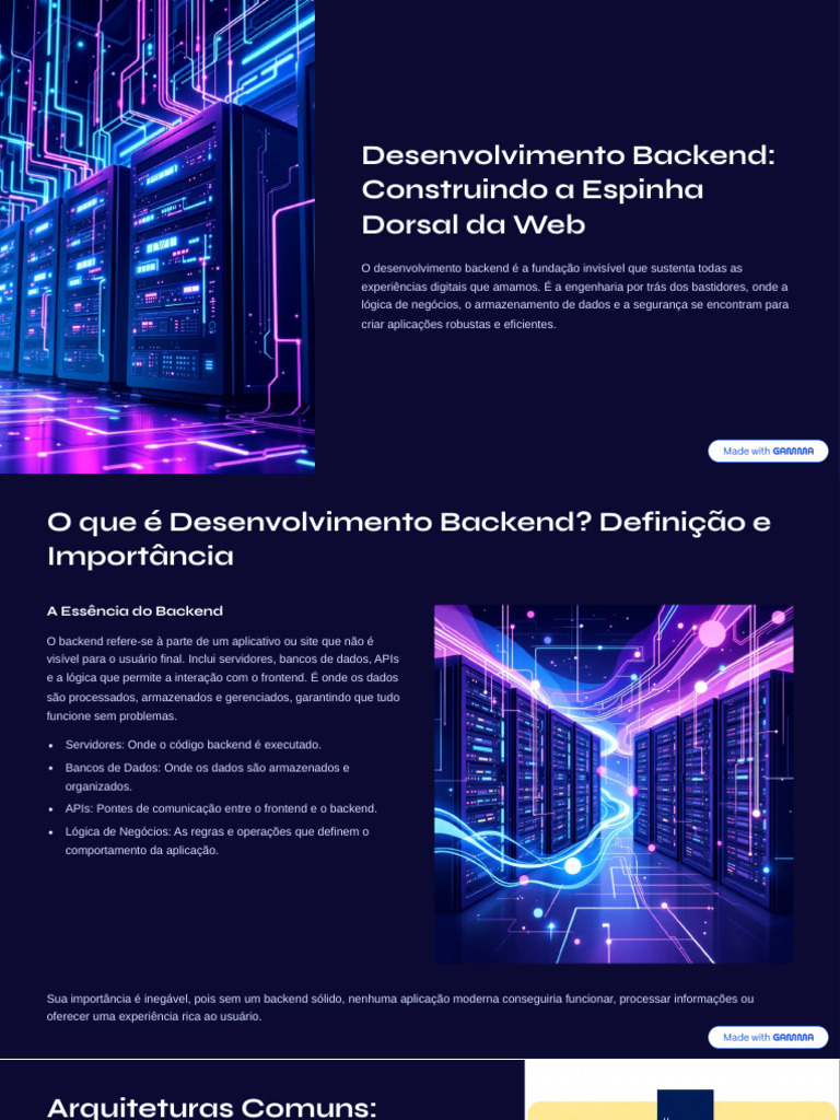 Desenvolvimento Backend Construindo a Espinha Dorsal Da Web | PDF | No SQL | Bancos de dados