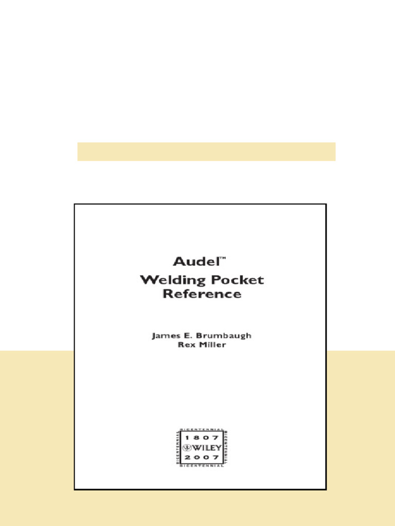 Audel Welding Pocket Reference Brumbaugh James Emiller Rex digital ...