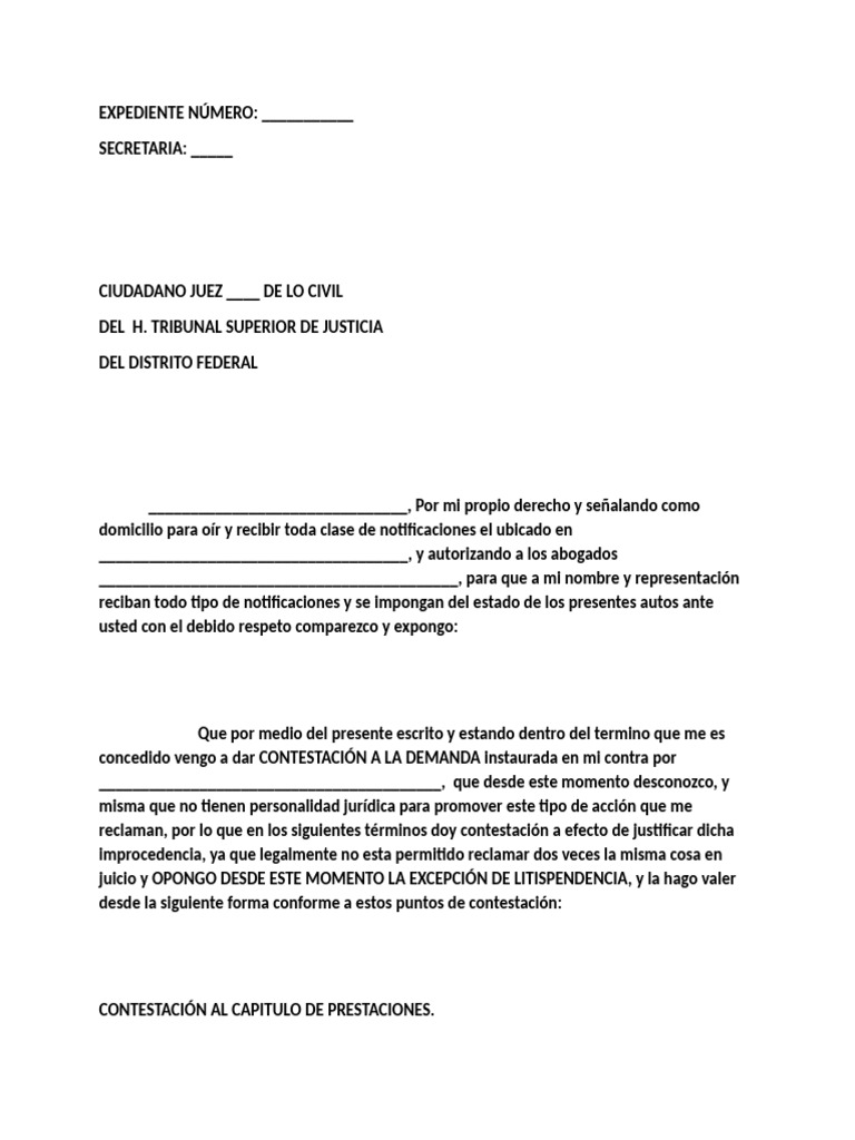 CONTESTACION DEMANDA DE JUICIO REIVINDICATORIO | PDF | Demanda judicial ...