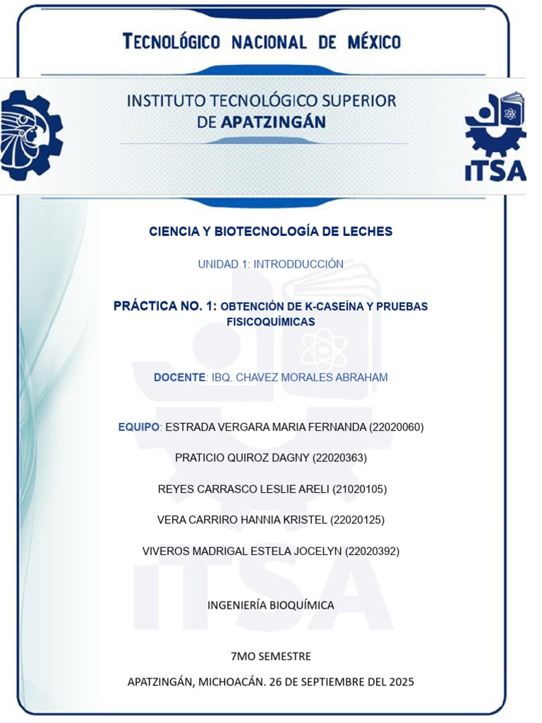 EV-U1-PRACTICA NO 1-EQUIPO 3 | PDF | Leche | Productos lácteos