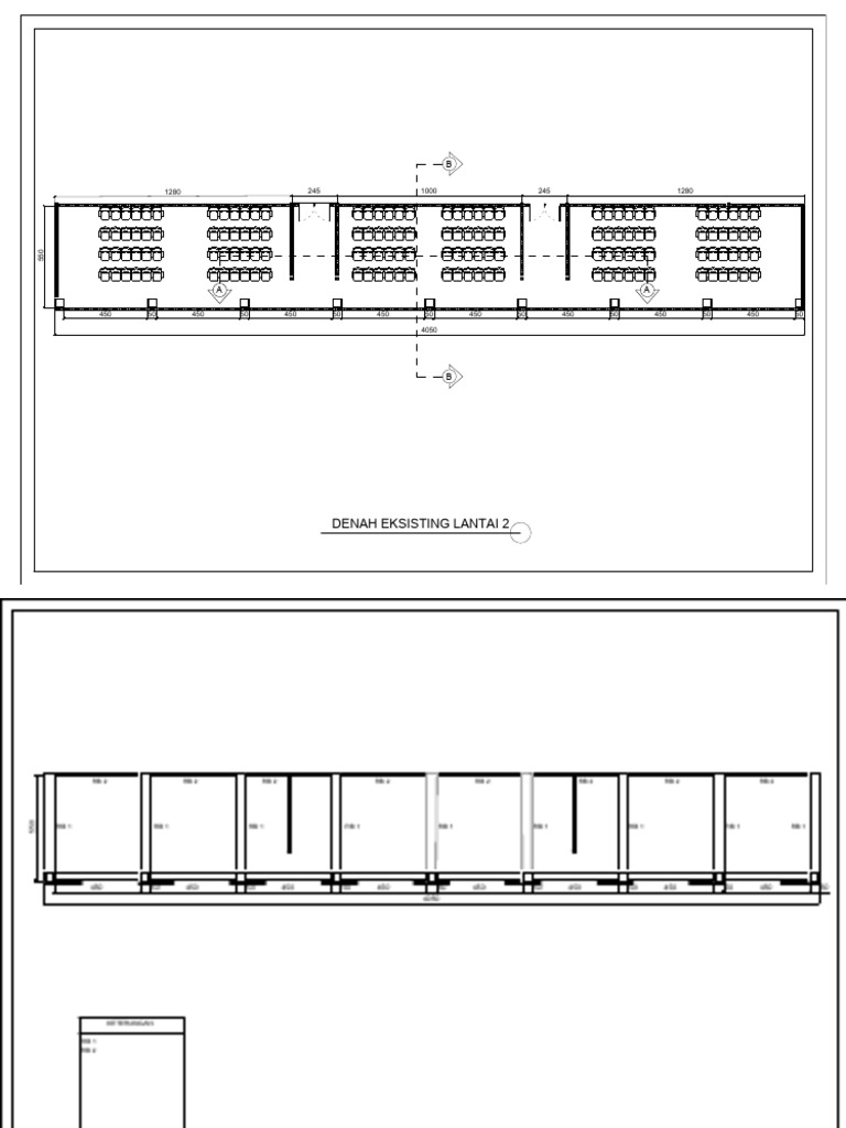 Denah Eksisting dan Rencana Lantai 2 | PDF