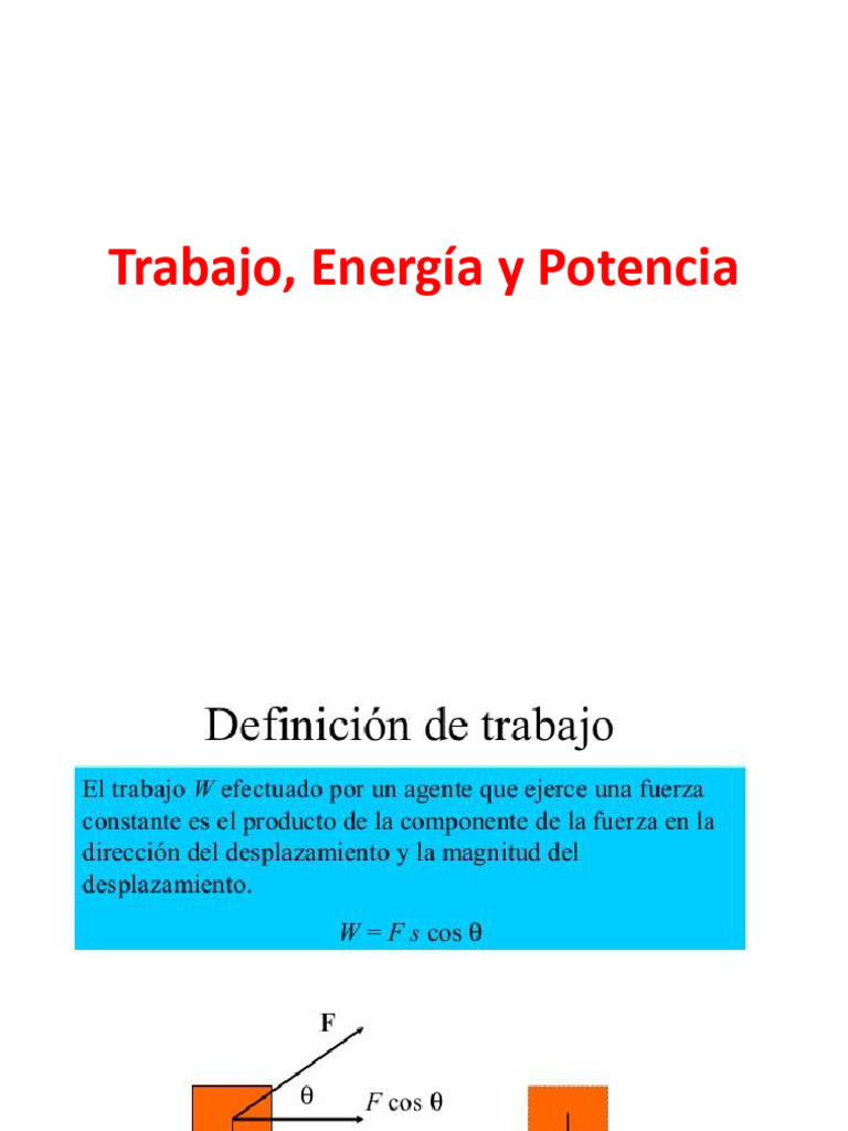 Trabajo, Energía y Potencia | PDF