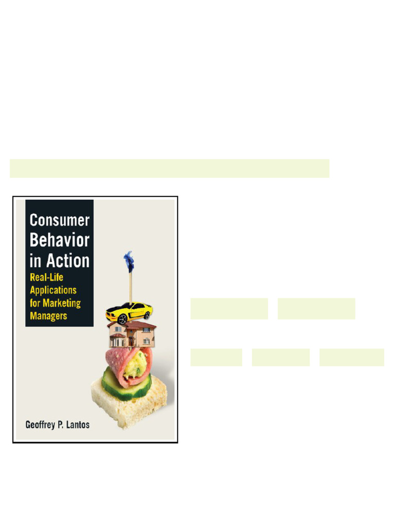 Consumer Behavior in Action Real life Applications for Marketing ...