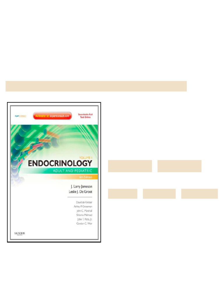 Endocrinology 2 Volume Set Adult and Pediatric 6th Edition J. Larry ...