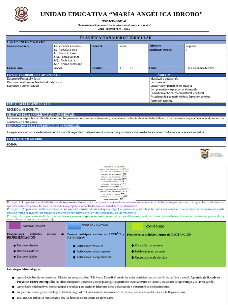 SEMANA 4 REGRESO A MI ESCUELITA | PDF | Aprendizaje | Enseñando