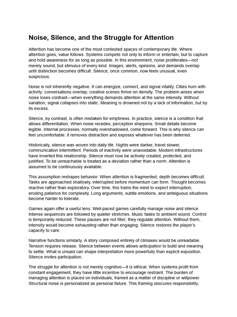 Ritual, Repetition, And the Shape of Meaning (1) | PDF | Silence | Attention