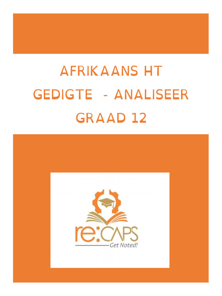 Gr 12_Afr HT_Gedigte 2023-2025 | PDF
