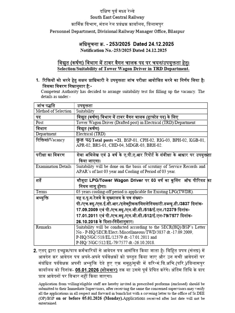 Notification Tower Wagon Driver | PDF