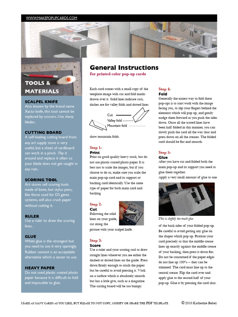 DIY Pop-Up Card Instructions Guide | PDF